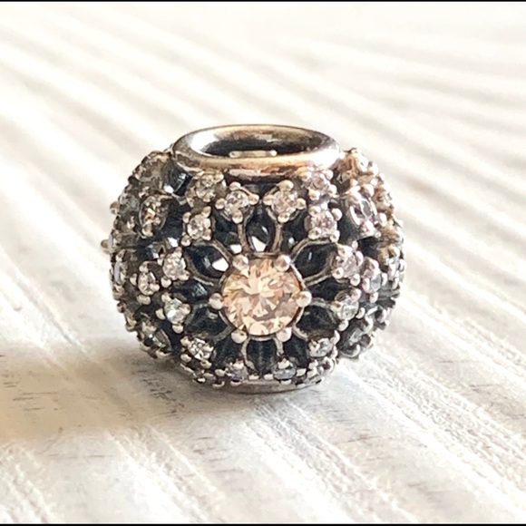 Pandora | Jewelry | Authentic Pandora Cz Flower Charm | Poshmark